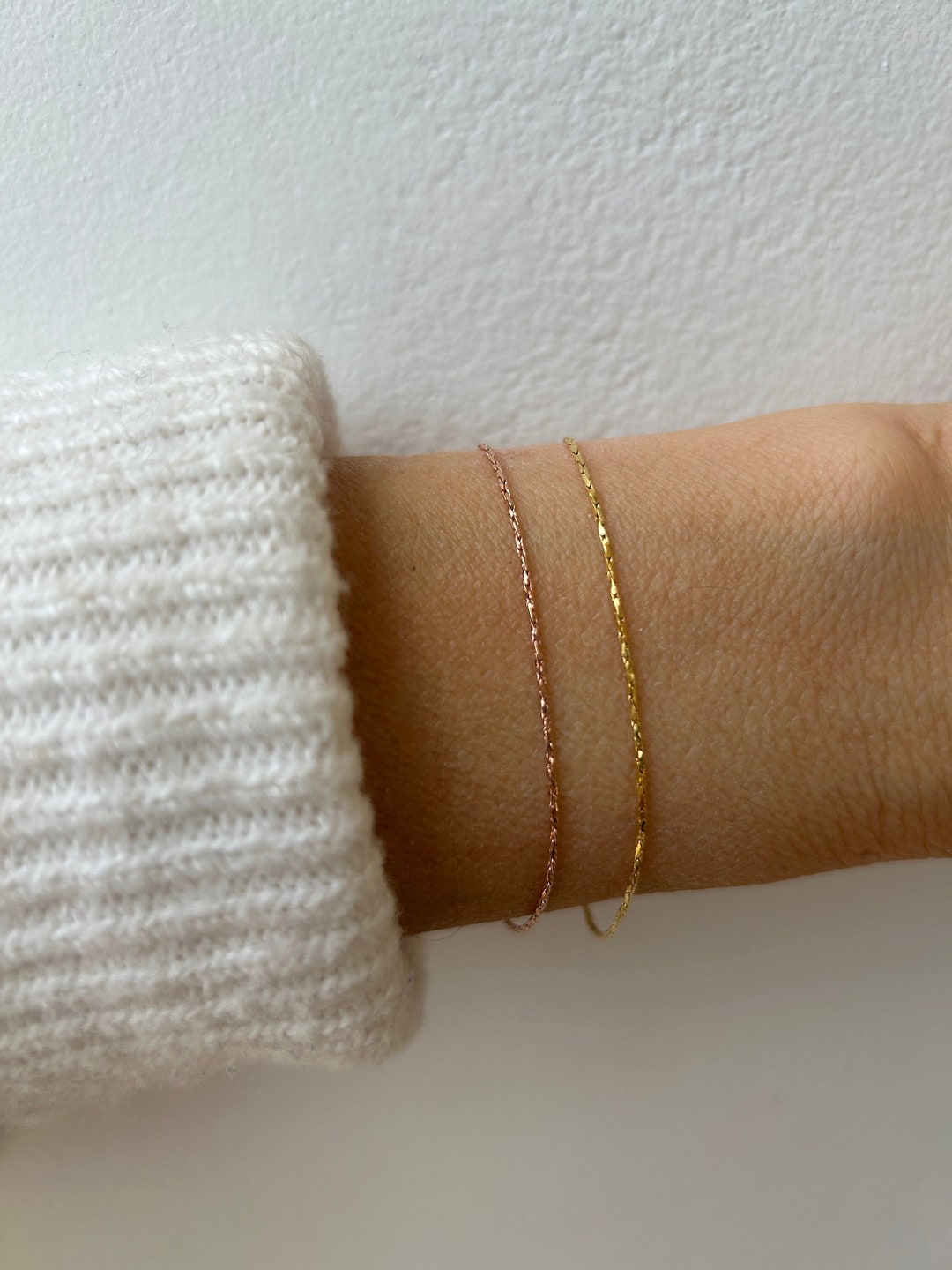 Minimalist Bracelet. Thin Chain Bracelet. Dainty Gold Filled Chain ...