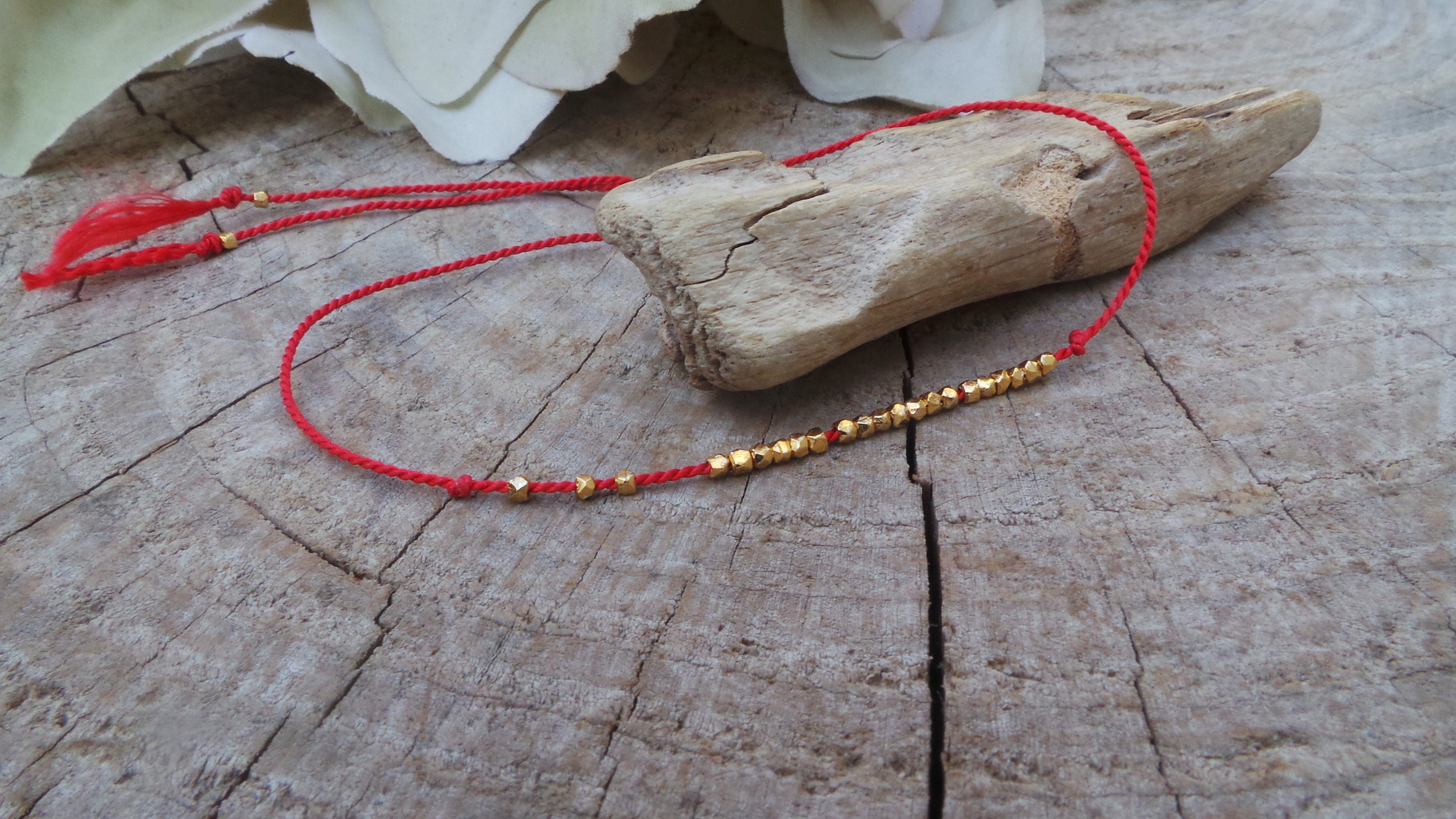 Red string bracelet. Red string of fate bracelet. Red string silk ...