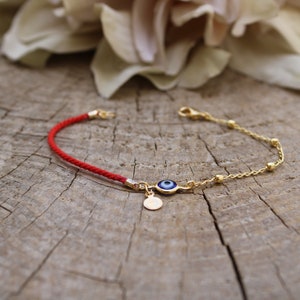 Red String Evil Eye Bracelet. Red String of Fate Bracelet. Evil Eye ...