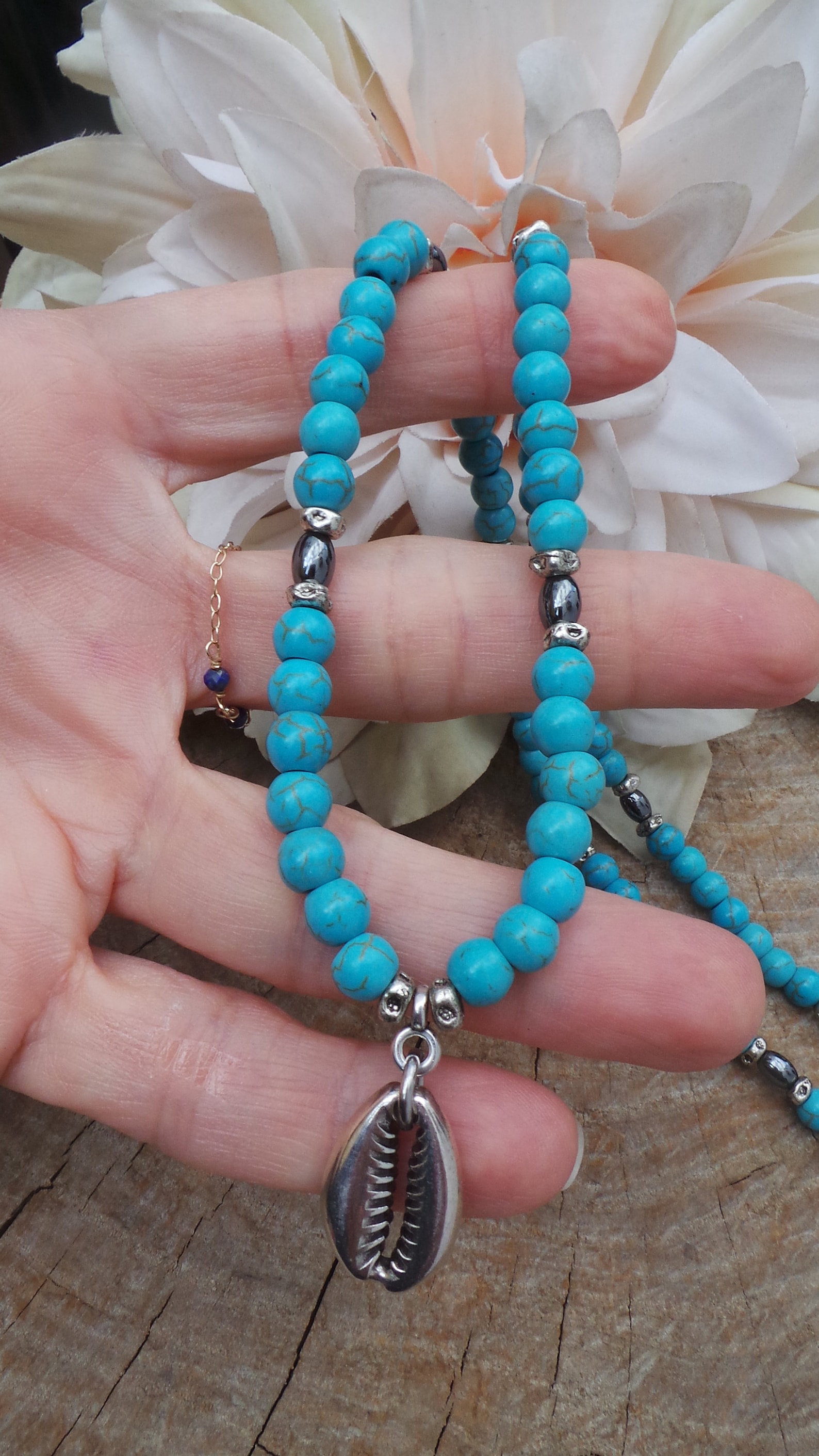 Mens Beaded Necklace. Mens Cowrie Shell Necklace. Mens - Etsy