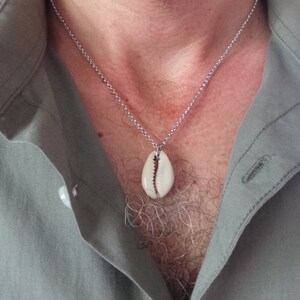 Mens Necklace.shell Necklace. Mens Cowrie Necklace. Mens Shell Necklace ...