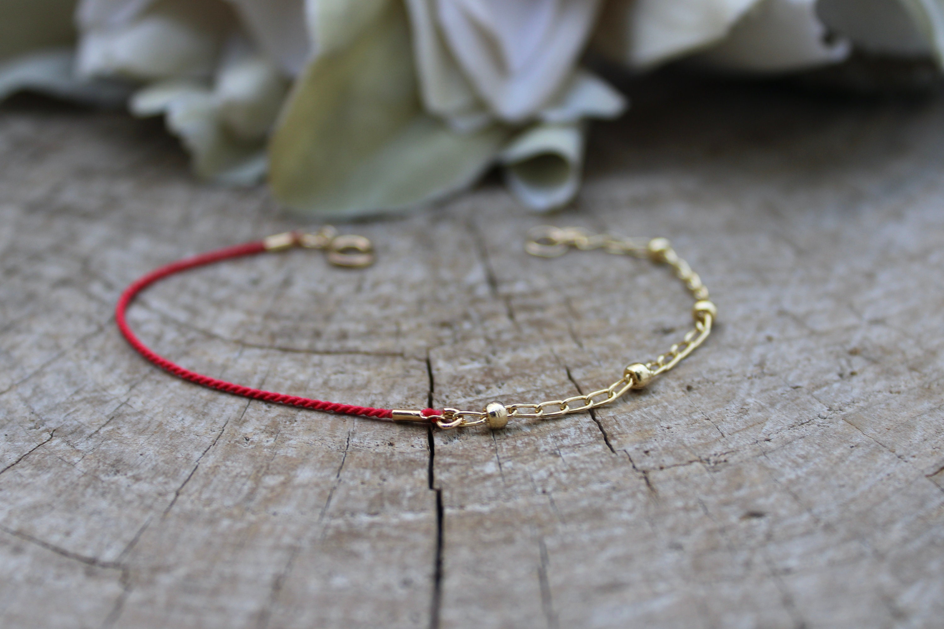 Red string bracelet. Red string of fate bracelet. Red string silk ...