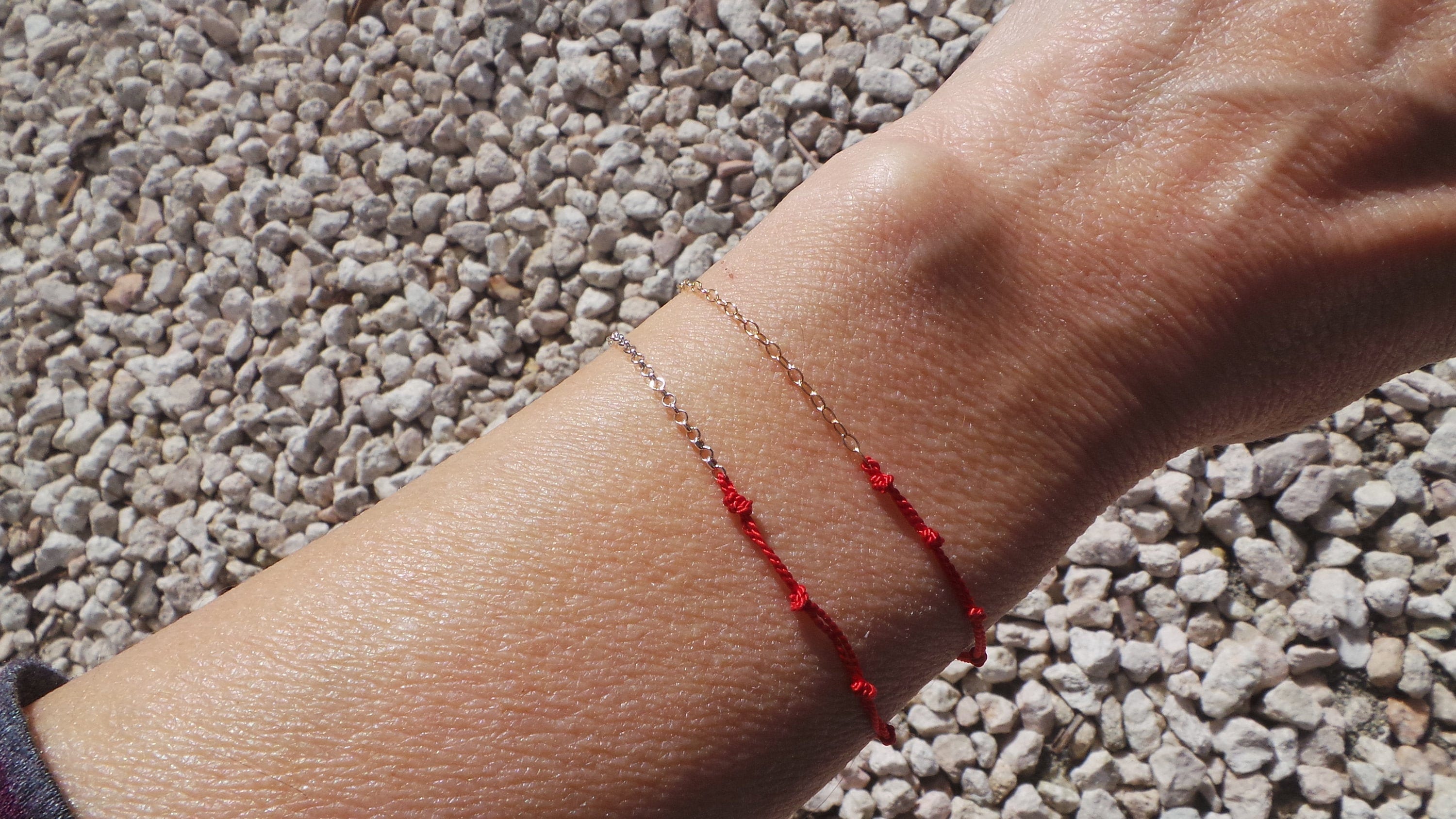 Red string bracelet. Red string of fate bracelet. Red string silk ...