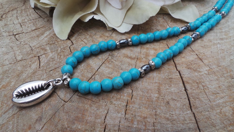 Mens Beaded Necklace. Mens Cowrie Shell Necklace. Mens - Etsy