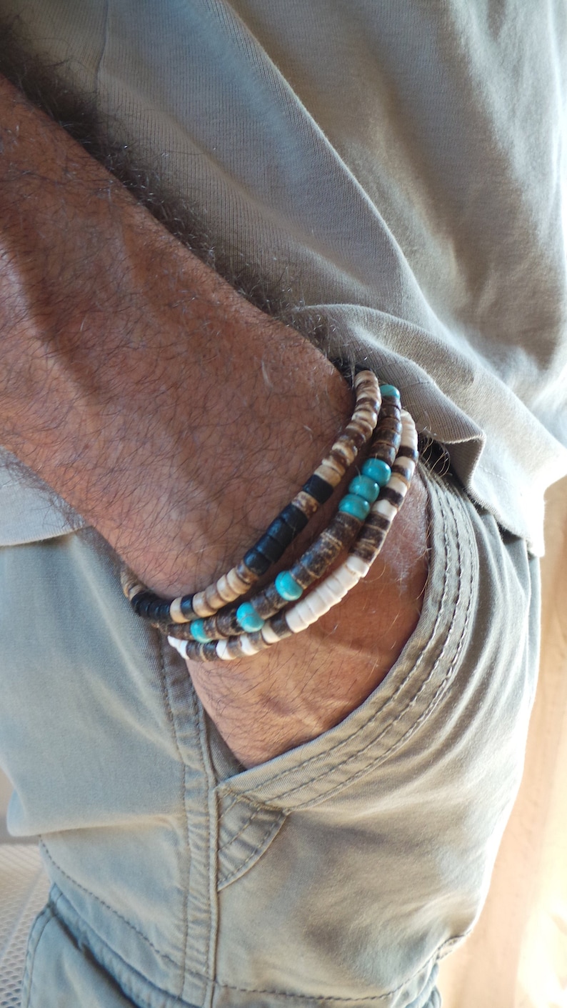 Mens bracelet set. Mens beaded bracelet. Bracelet stack. | Etsy