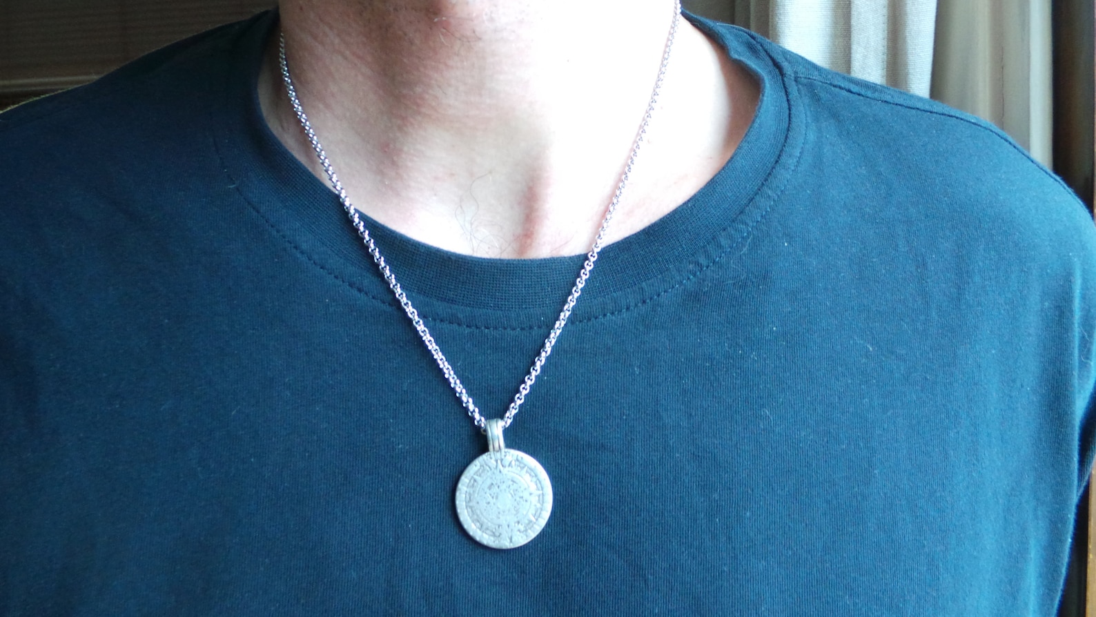 Mens Coin Necklace. Medallion Necklace for Men. Mens Necklace. | Etsy