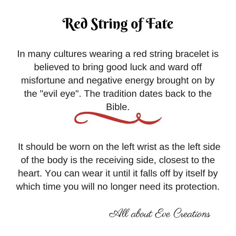 Red String Bracelet. Red String of Fate Bracelet. Red String - Etsy