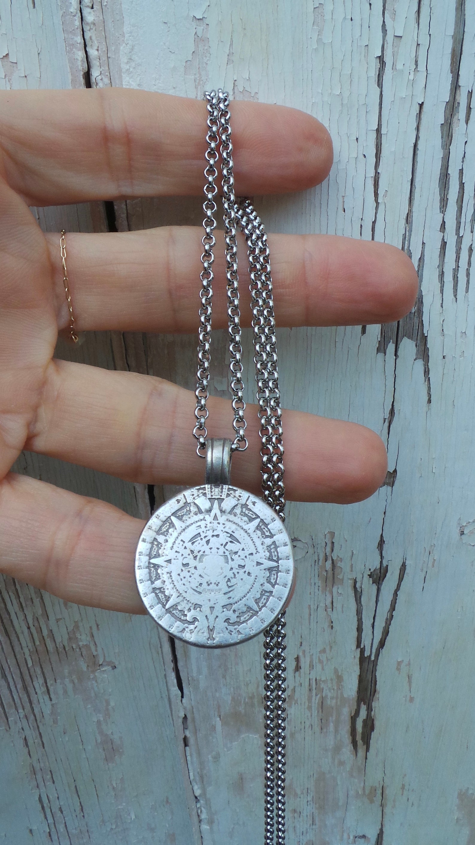 Mens Coin Necklace. Medallion Necklace for Men. Mens Necklace. - Etsy