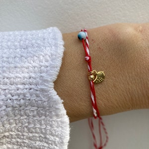 March Bracelet. Greek March Bracelet. Martaki. Evil Eye Bracelet ...