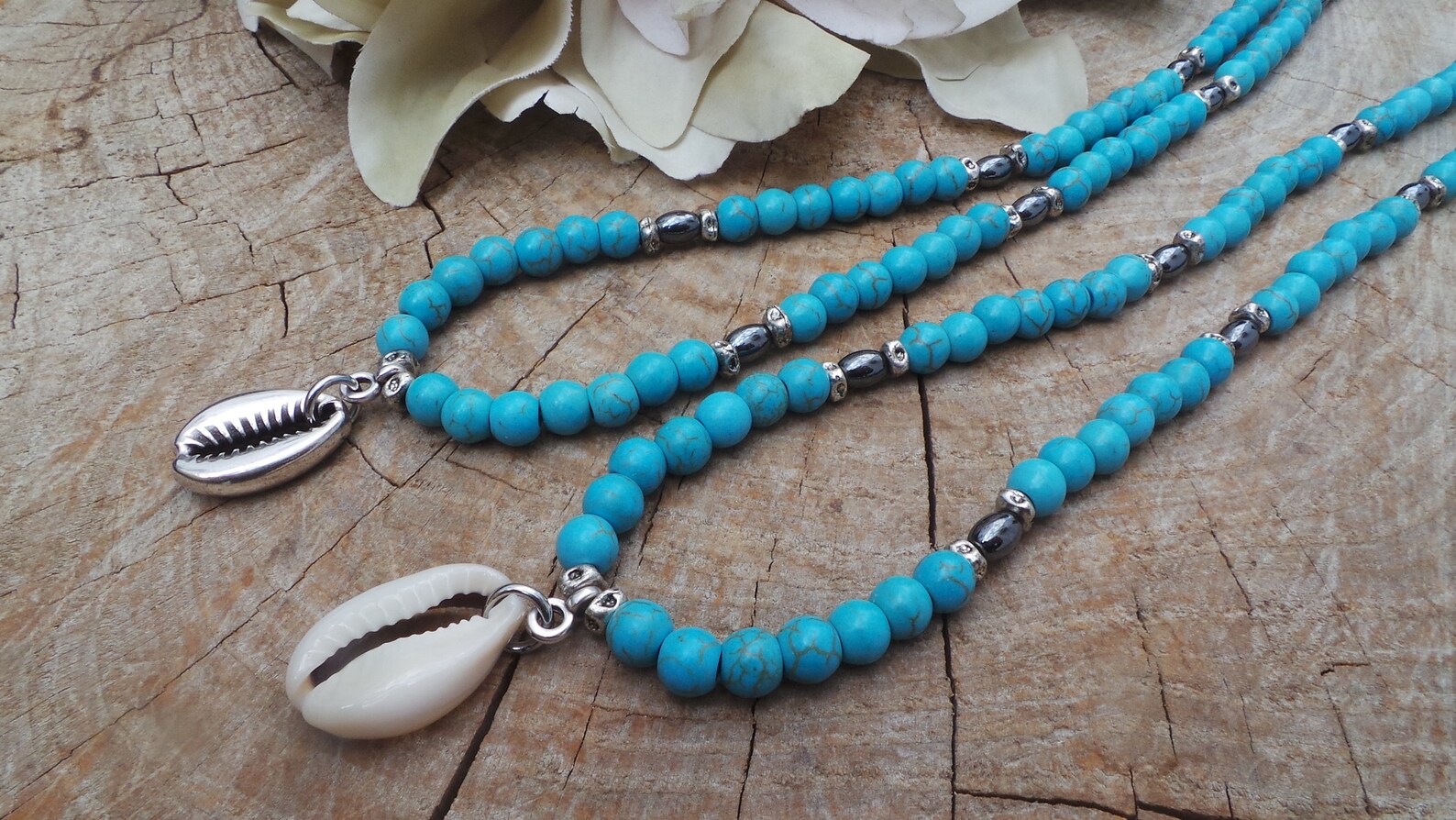 Mens Beaded Necklace. Mens Cowrie Shell Necklace. Mens - Etsy
