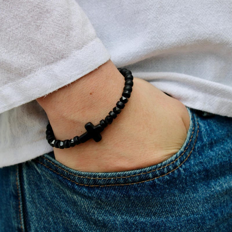 Cross Bracelet Men - Etsy