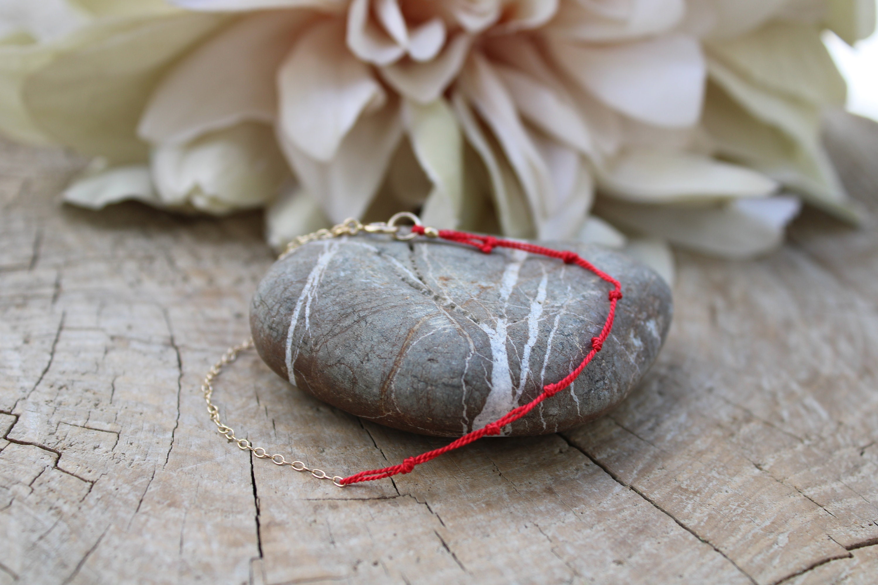 Red string bracelet. Red string of fate bracelet. Red string silk ...
