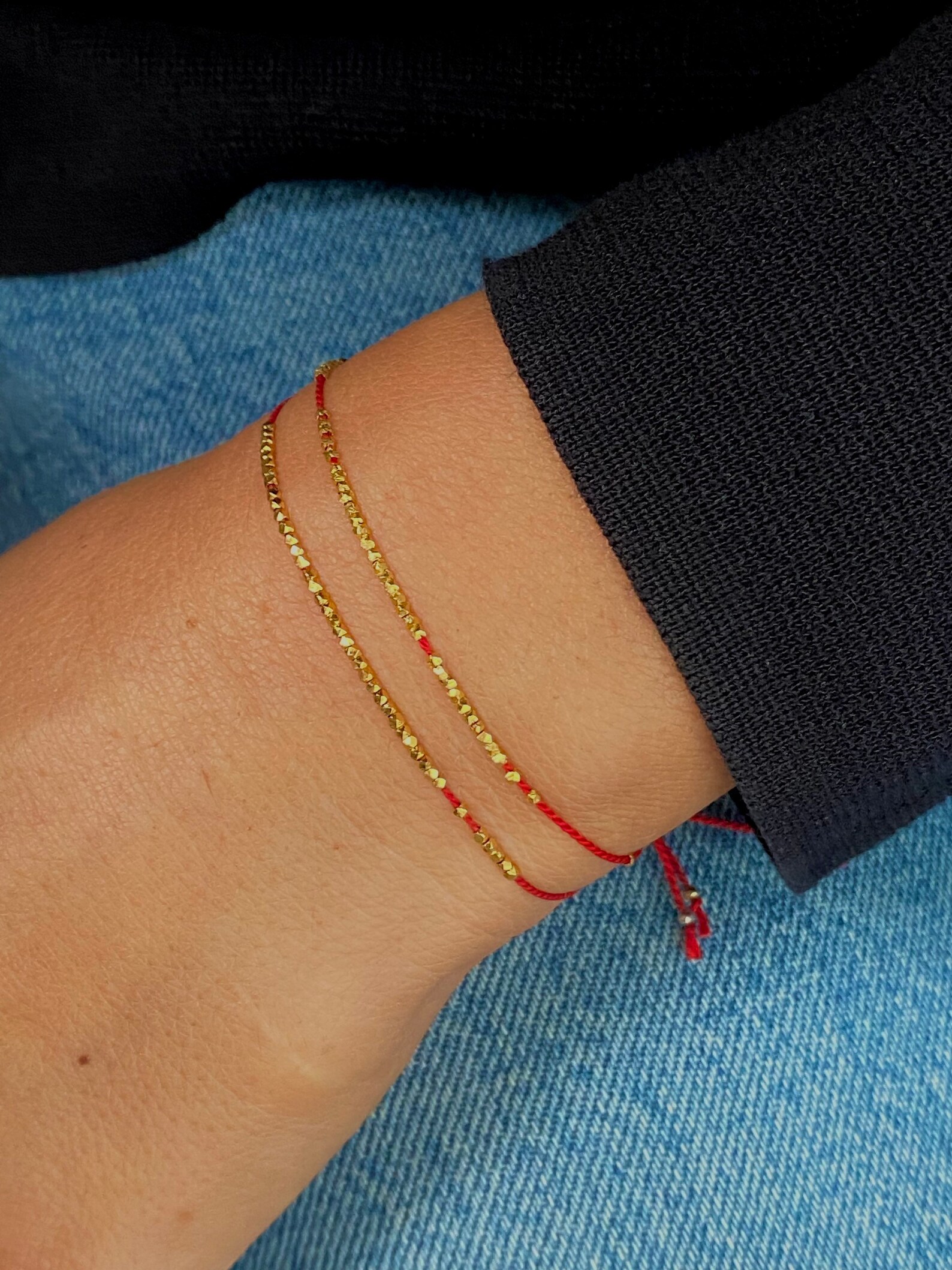 Red Silk String Protection Bracelet Wish Bracelet Friendship - Etsy