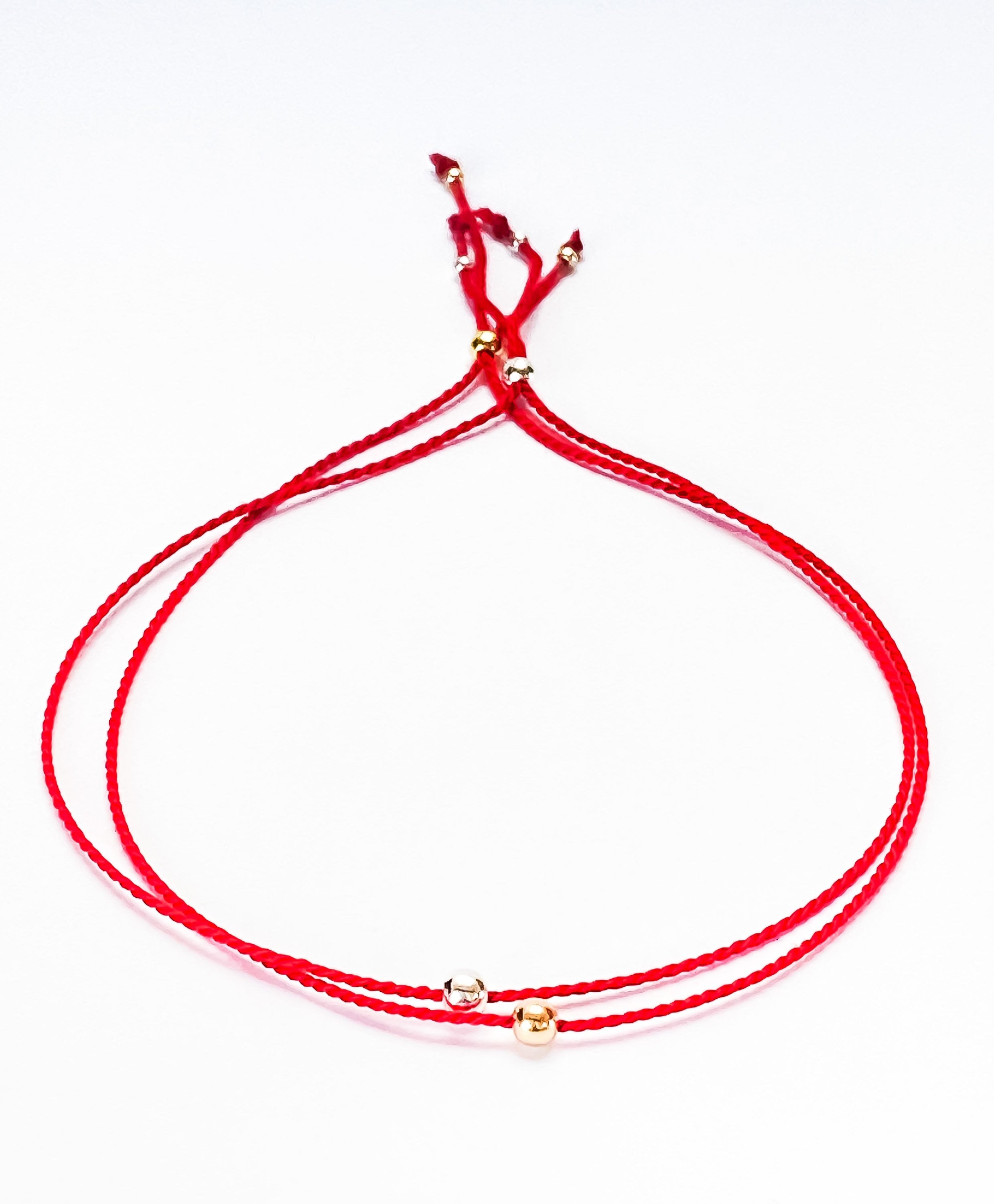 14k Gold Emerald Silk String Bracelet: Adjustable Friendship Jewelry - Etsy