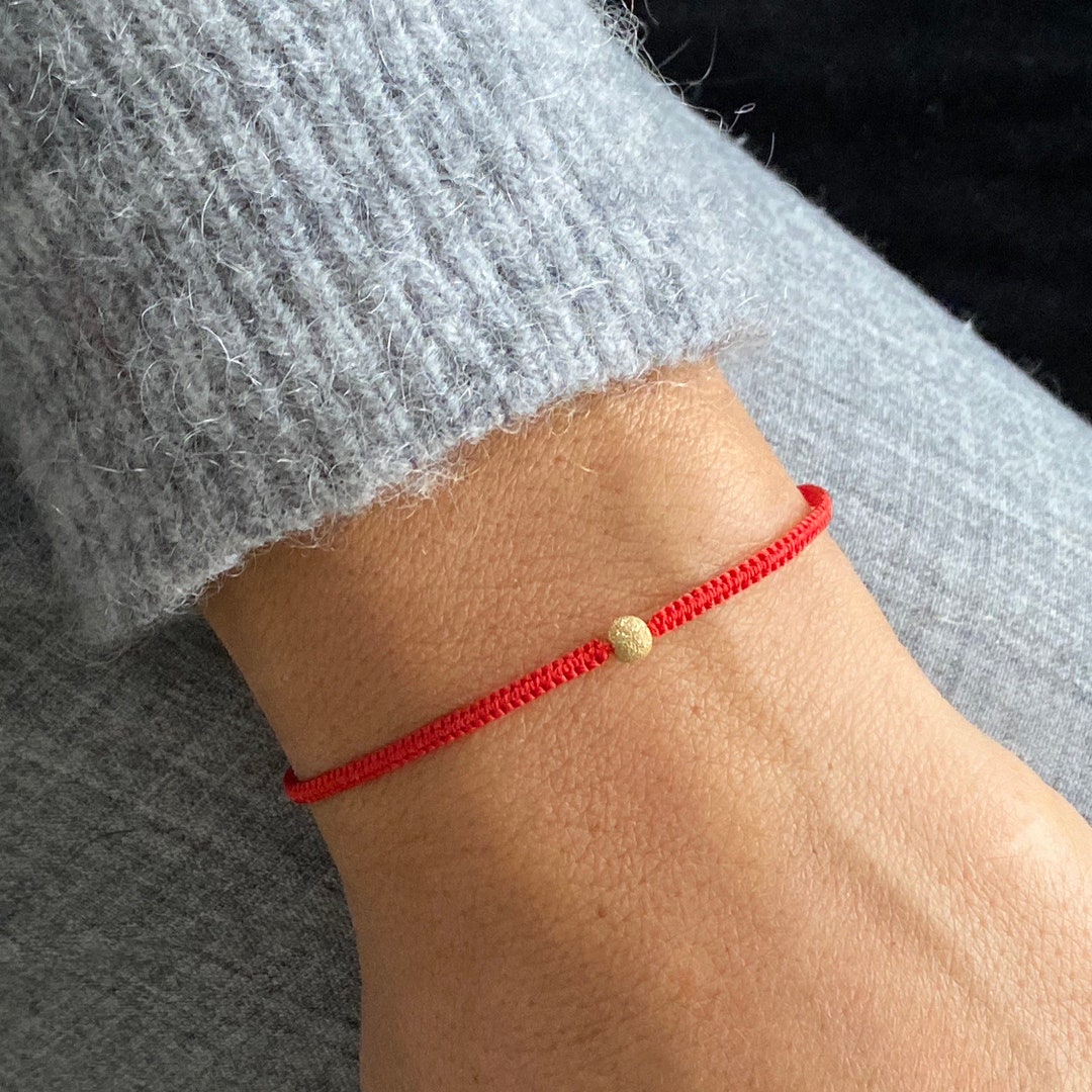 Red String Bracelet, Red Silk Macrame Bracelet,red String Minimalistic ...