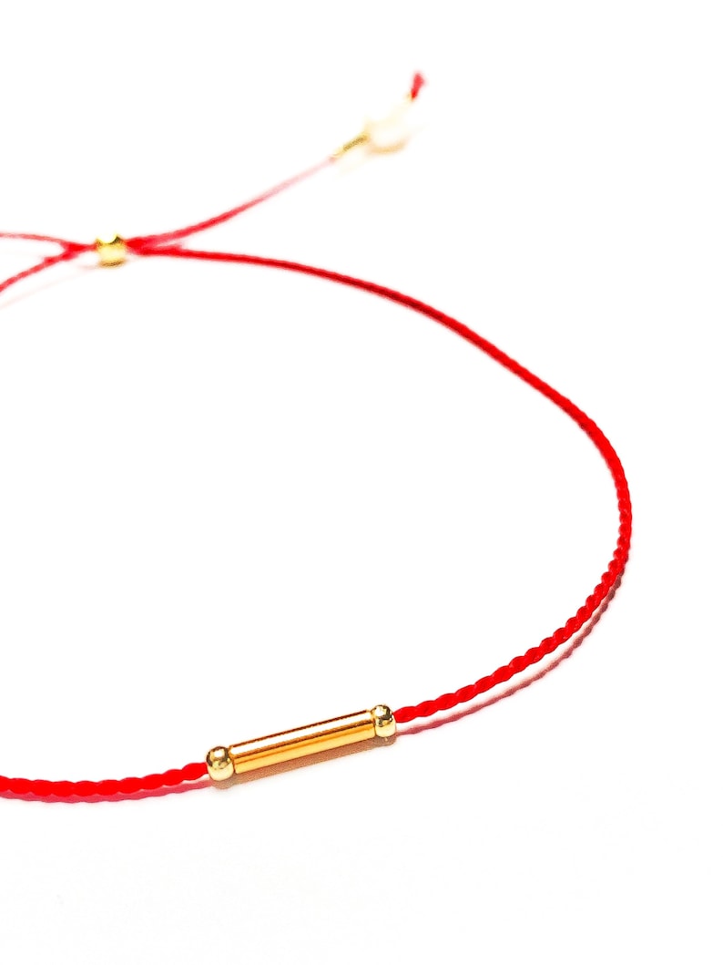 Delicate Red Silk String Bracelet With Freshwater Pearls - Etsy