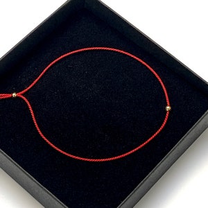 14K Gold Red String Bracelet - Red String Friendship Bracelet- Red ...