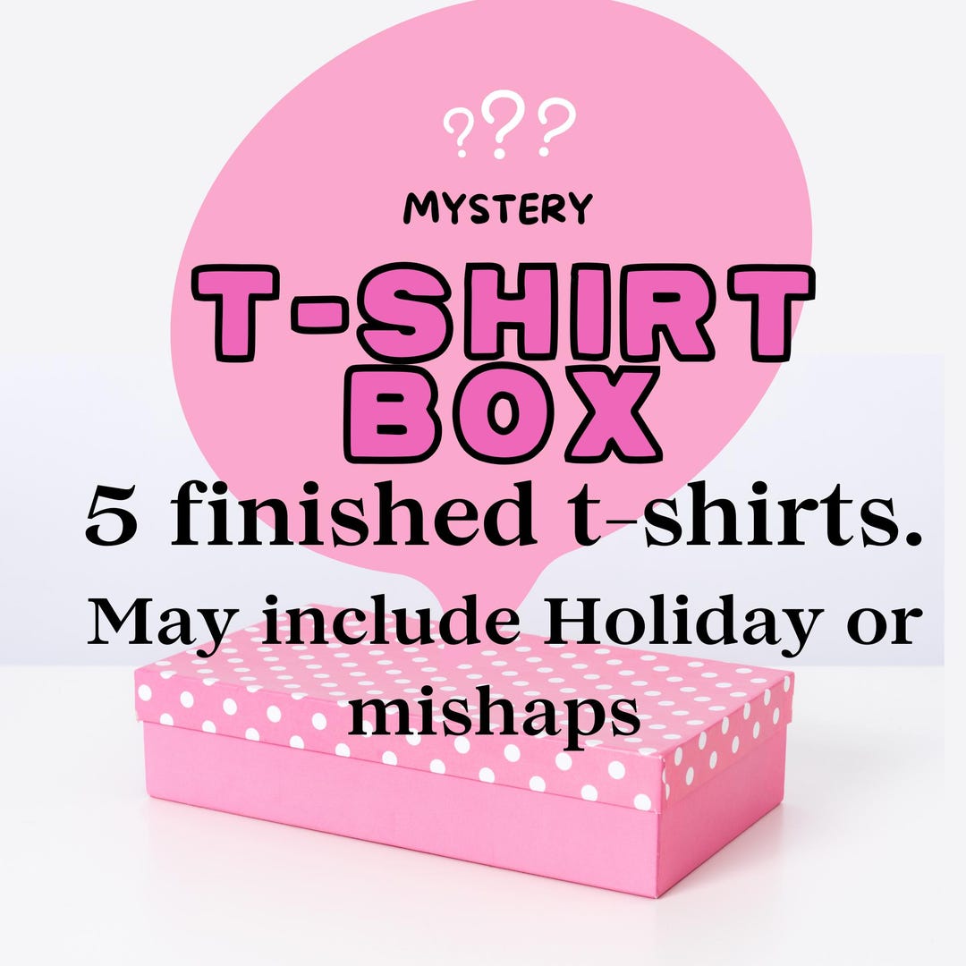 Mystery T-shirt Box. 3 Finished T-shirts - Etsy