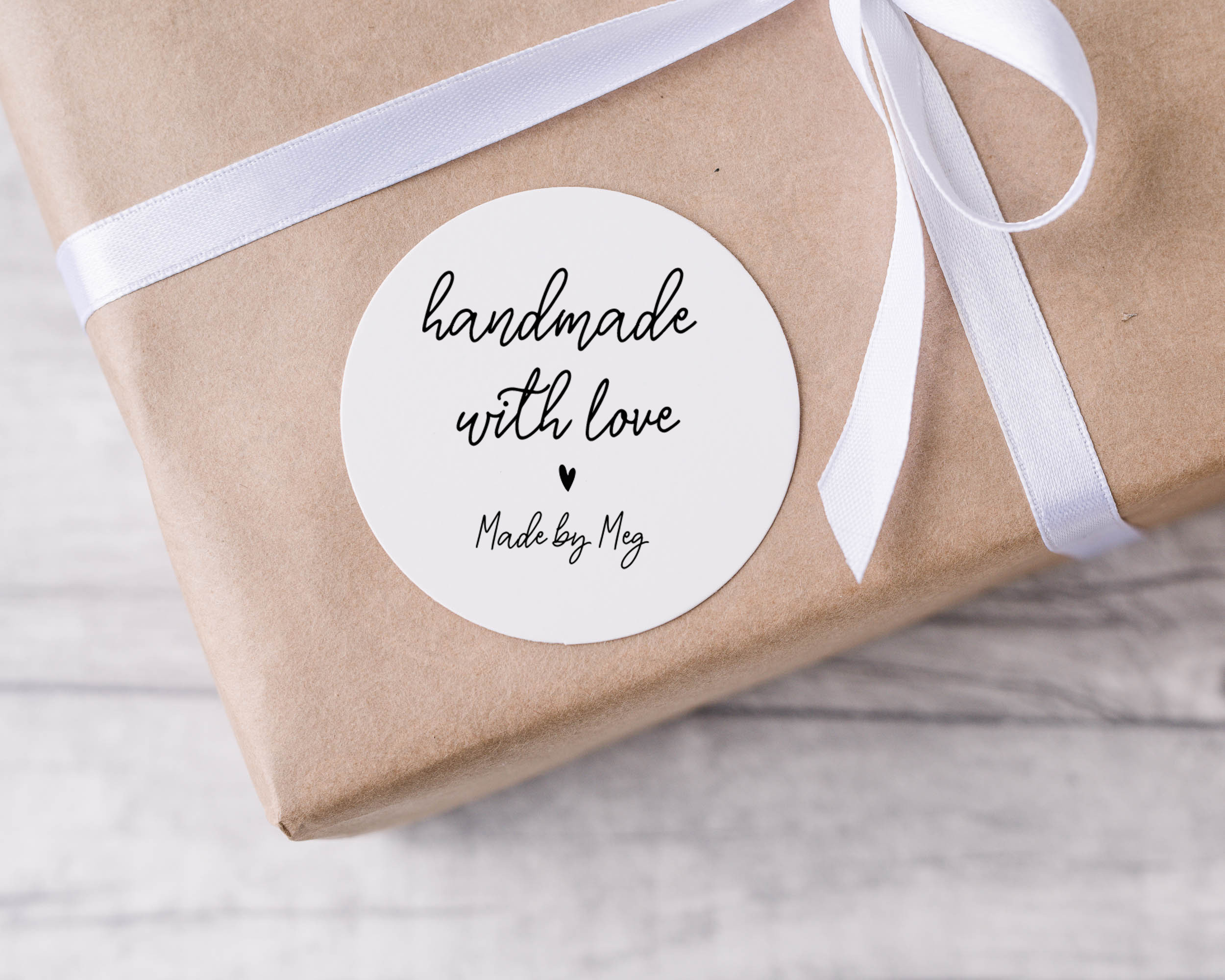 Personalised Business Stickers Handmade With Love Business - Etsy UK