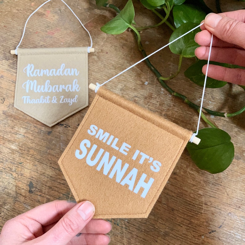 Personalised Ramadan Mubarak Hanging Banner - Custom Made Eid ...