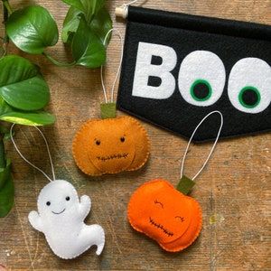 Felt BOO Eyeball Halloween Banner Traditional Halloween or Pastel ...