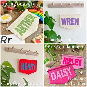 Felt Personalised Banner - Custom Colour Name Banner - Personalised ...