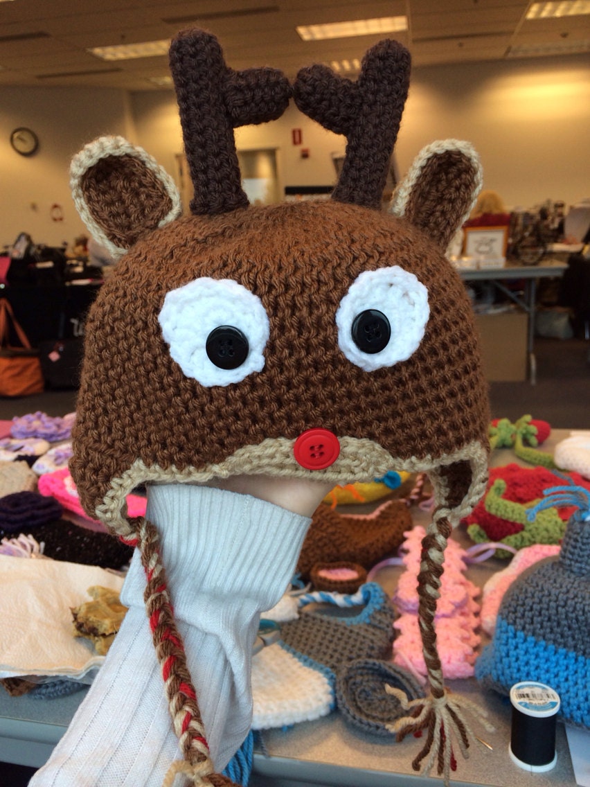 Rudolph Hat - Etsy