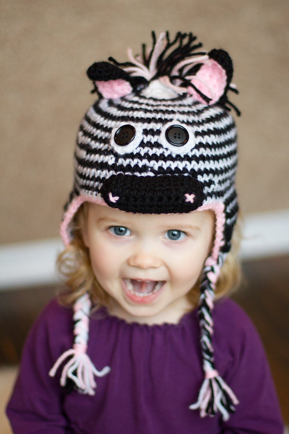 Zebra Hat - Etsy