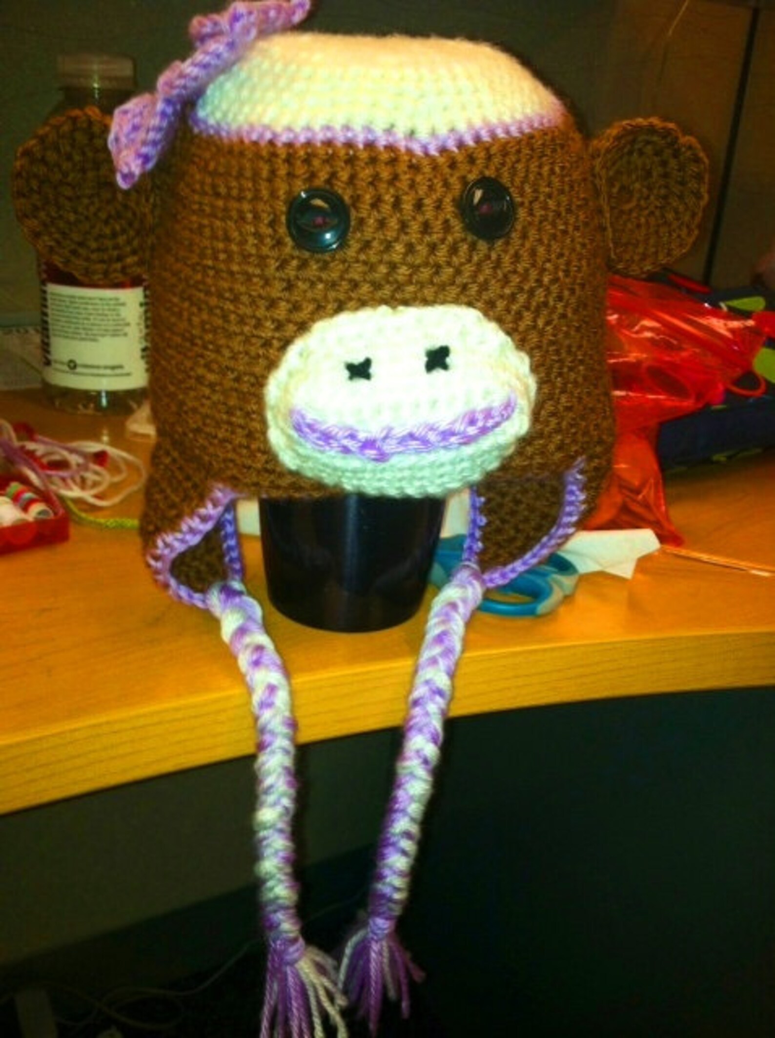 Girl Sock Monkey Beanie - Etsy