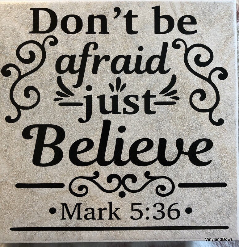 Don't Be Afraid, Just Believe 6x6 Vinyl Decorated Ceramic Tile Faith ...