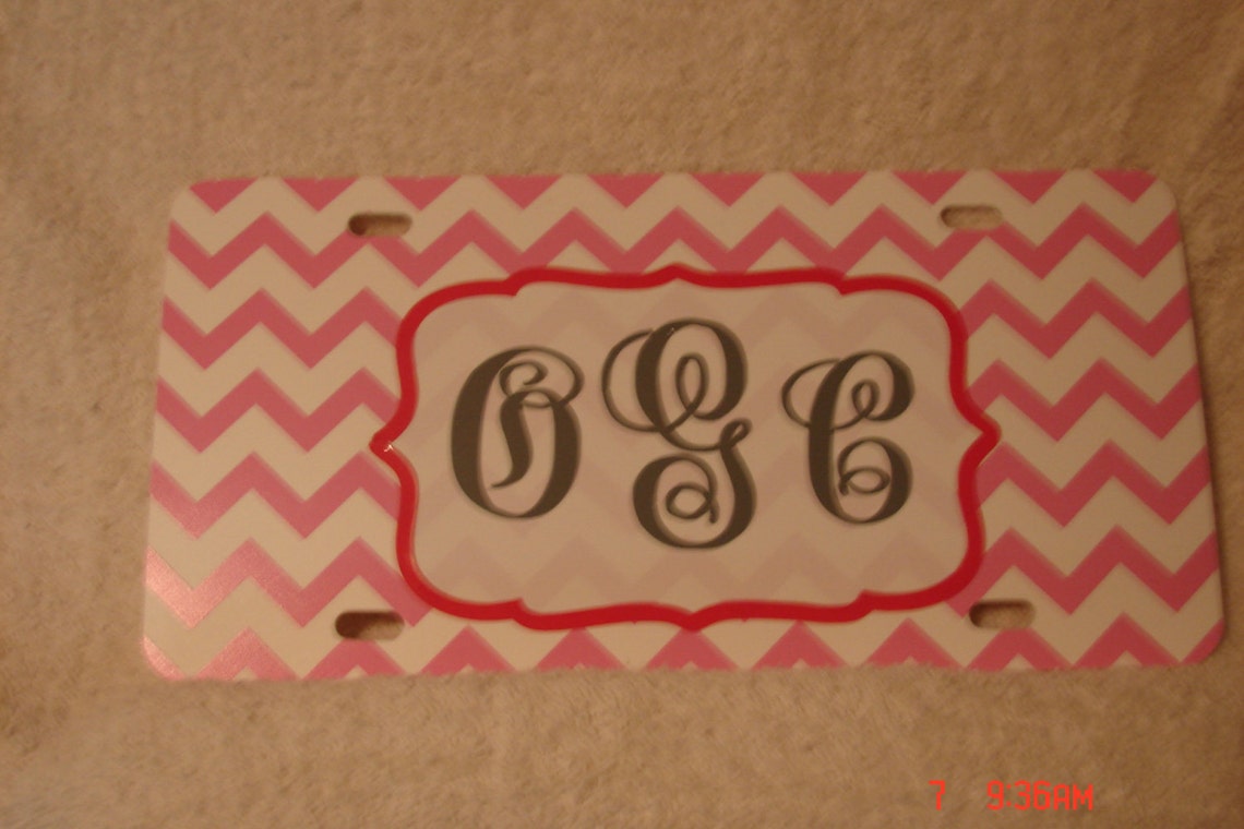 Personalized Chevron License Plate Personalized Car Accessory - Etsy