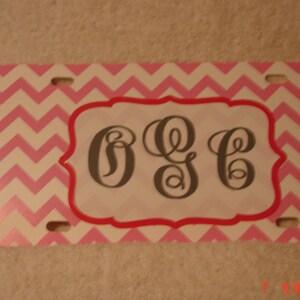 Personalized Chevron License Plate Personalized Car Accessory - Etsy