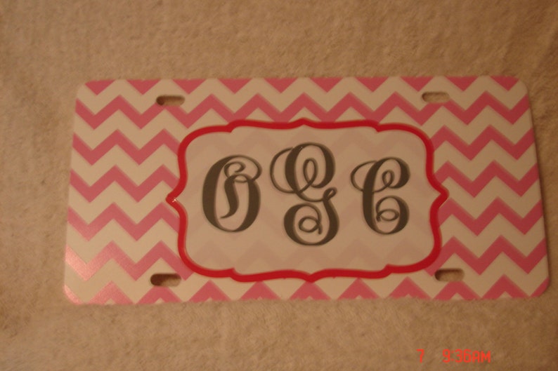 Personalized Chevron License Plate Personalized Car Accessory - Etsy