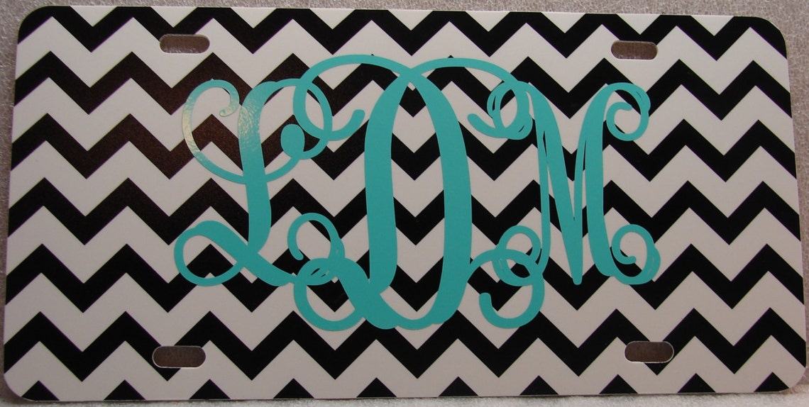 Personalized Chevron License Plate Personalized Car Accessory - Etsy