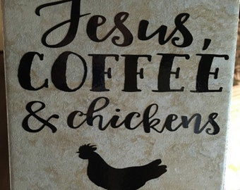 Jesus and Chickens - Etsy