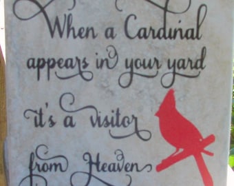When a Cardinal Appears in Your Yard, It's a Visitor From Heaven. Wood ...