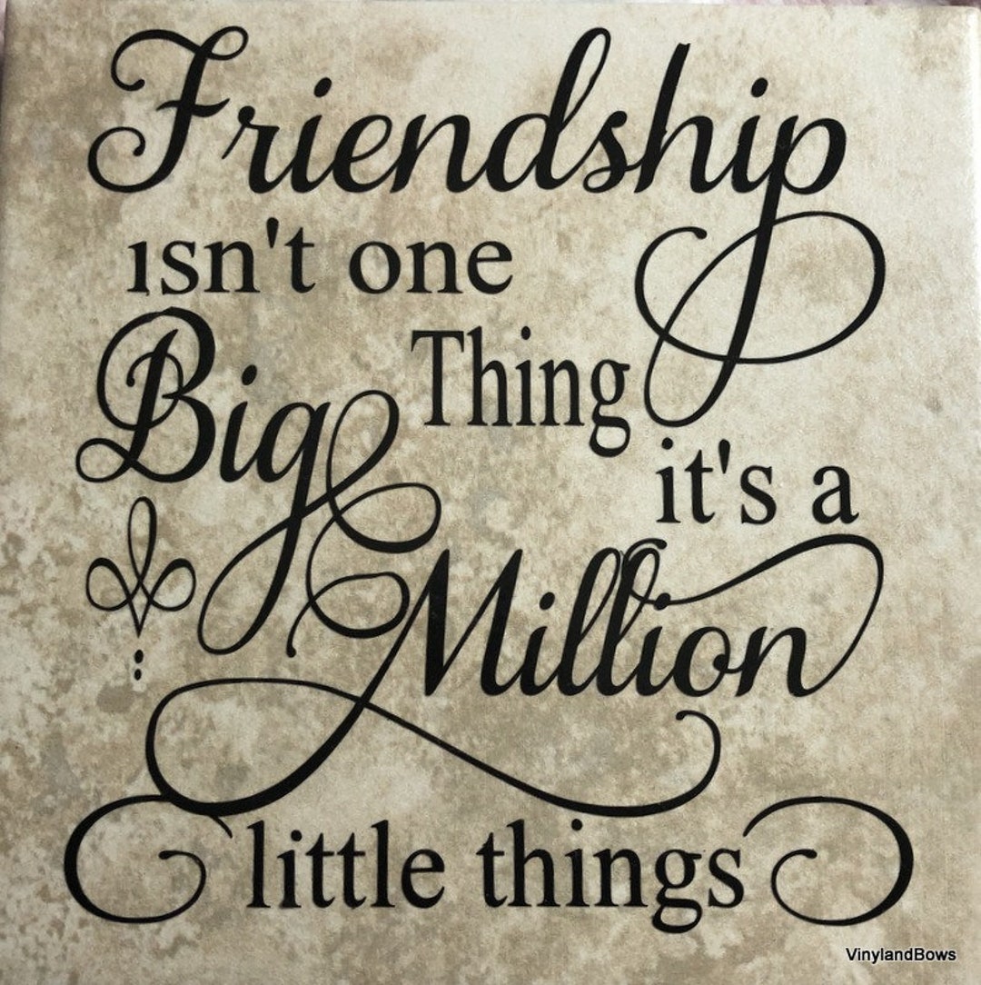 Friendship Isn't One Big Thing It's A Million Little Things Vinyl ...