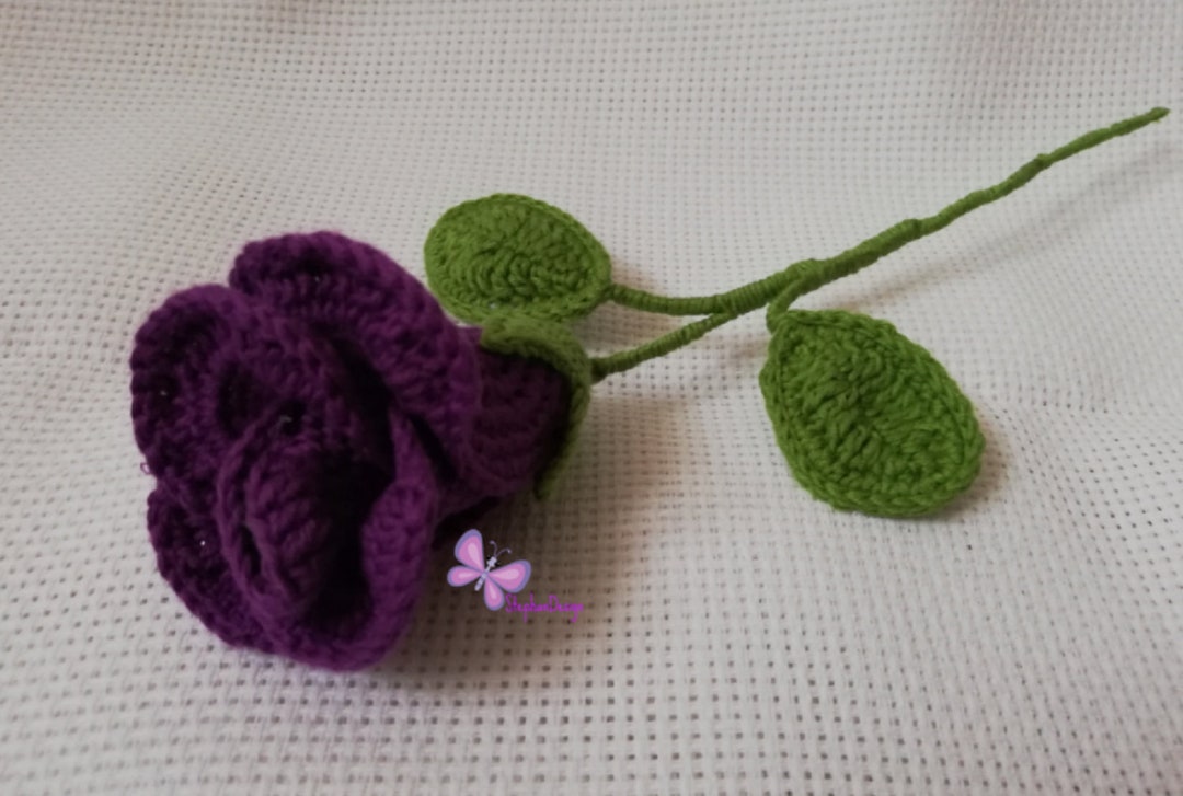 Crochet Rose Pattern Crochet Flower Pattern Crochet Rose for Decor ...