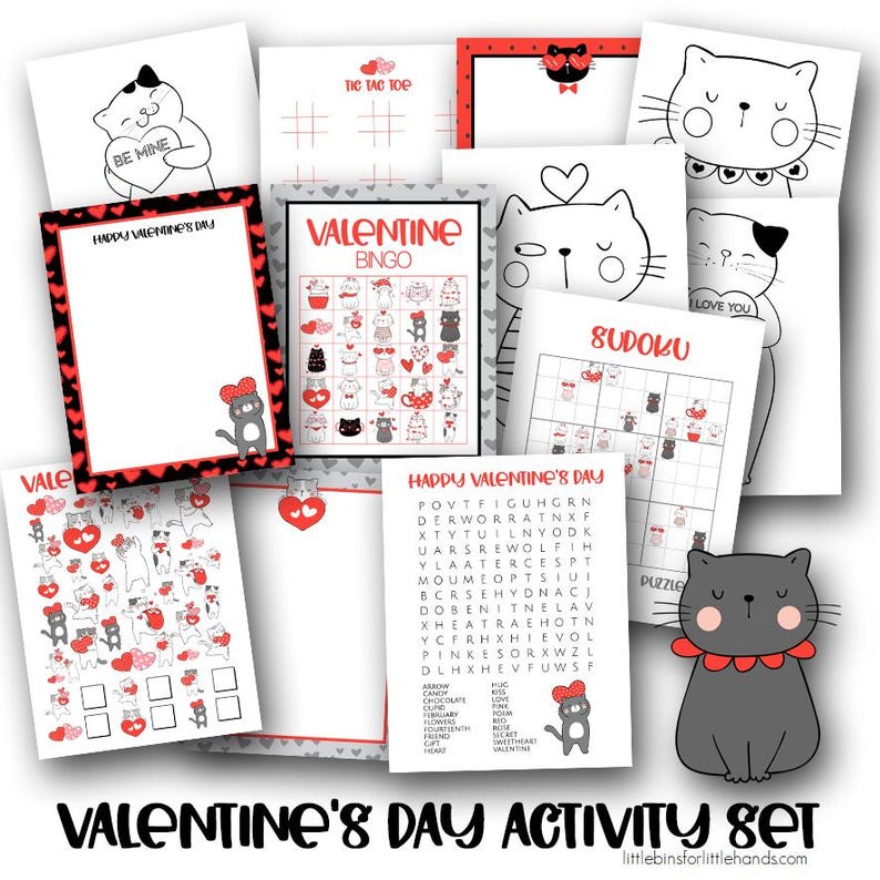 Valentine's Day Bingo Activity Pack - Etsy