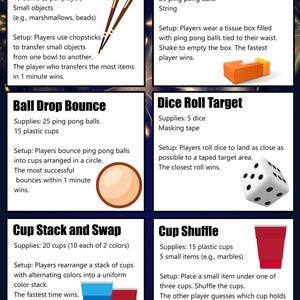 New Year's Eve Minute to Win It Games and More - Etsy