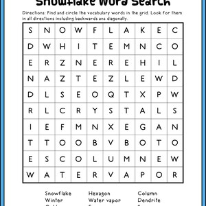 Snowflake Activity Pack - Etsy