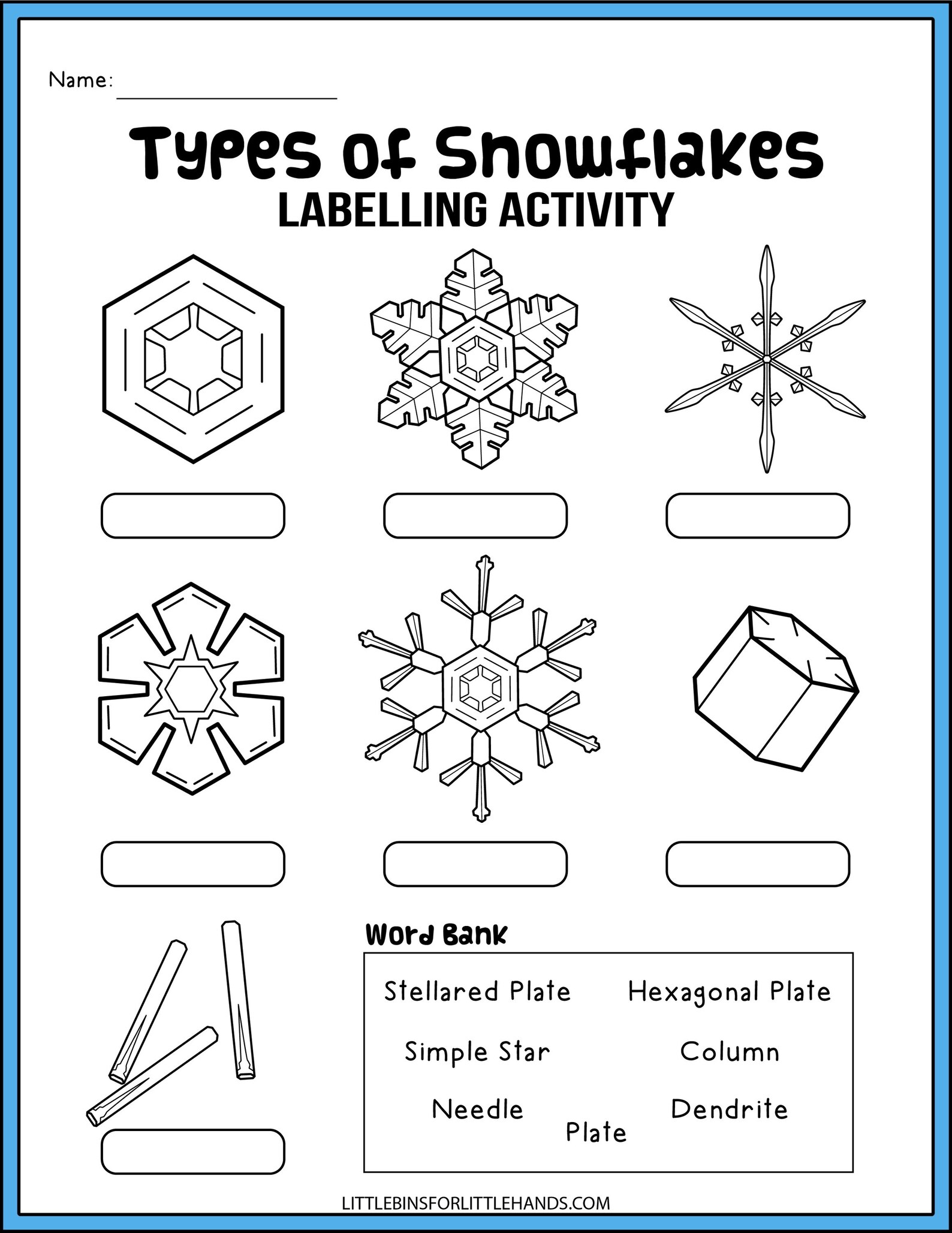 Snowflake Activity Pack - Etsy