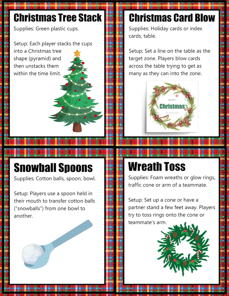 Christmas Minute to Win It Games for Kids - Etsy Canada