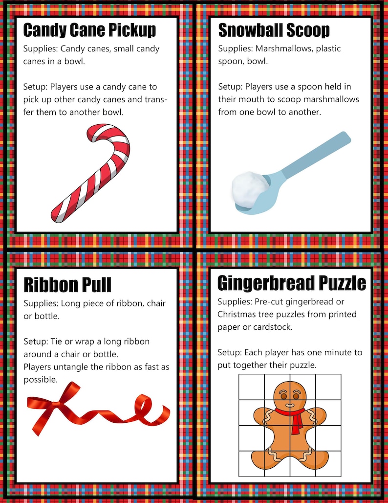 Christmas Minute to Win It Games for Kids - Etsy