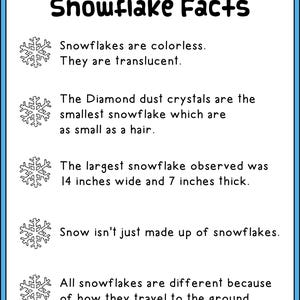 Snowflake Activity Pack - Etsy