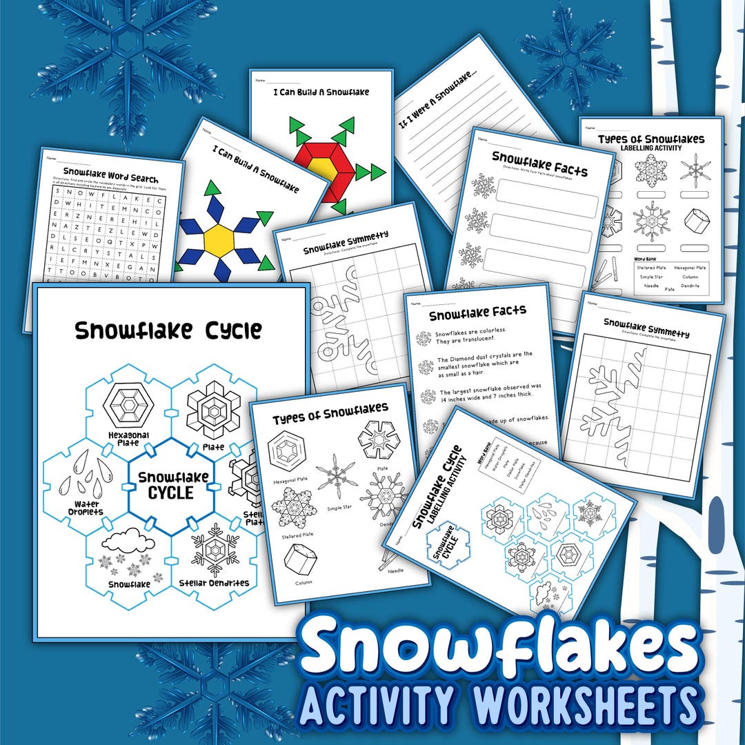 Snowflake Activity Pack - Etsy