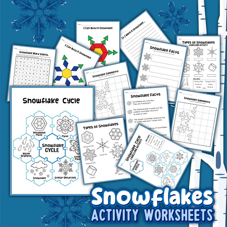 Snowflake Activity Pack - Etsy