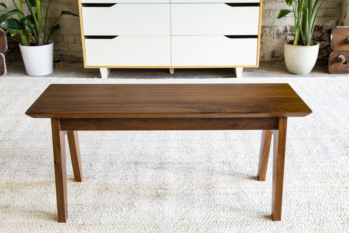 Dining Table Bench Modern Handcrafted Solid Wood Furniture by - Etsy