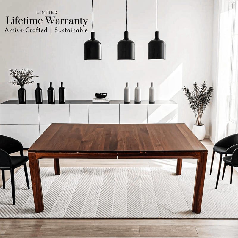 Solid Wood Extendable Table - Etsy