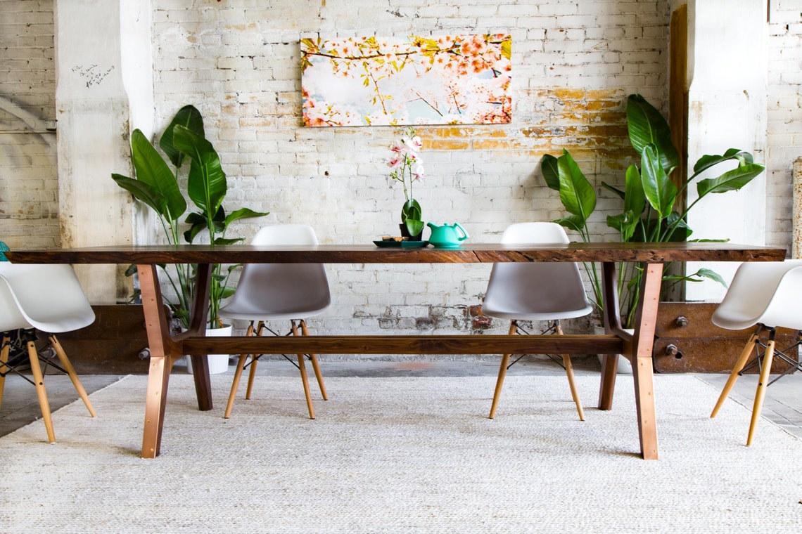 Industrial Modern Live Edge Dining Table the - Etsy